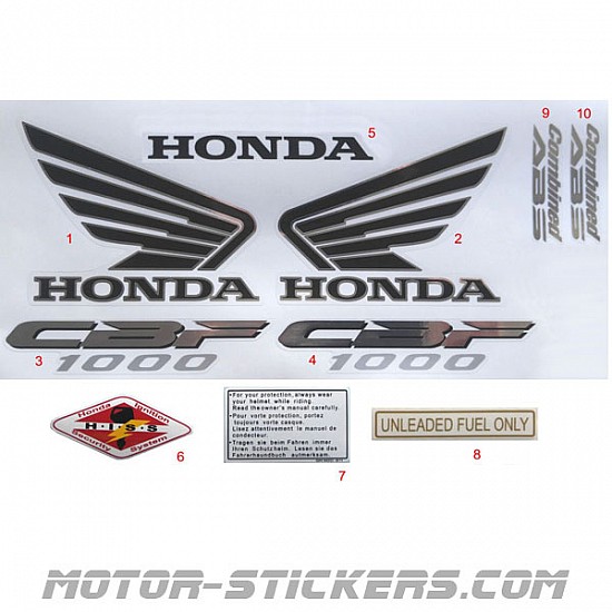 Honda CBF 1000S 2008 decals