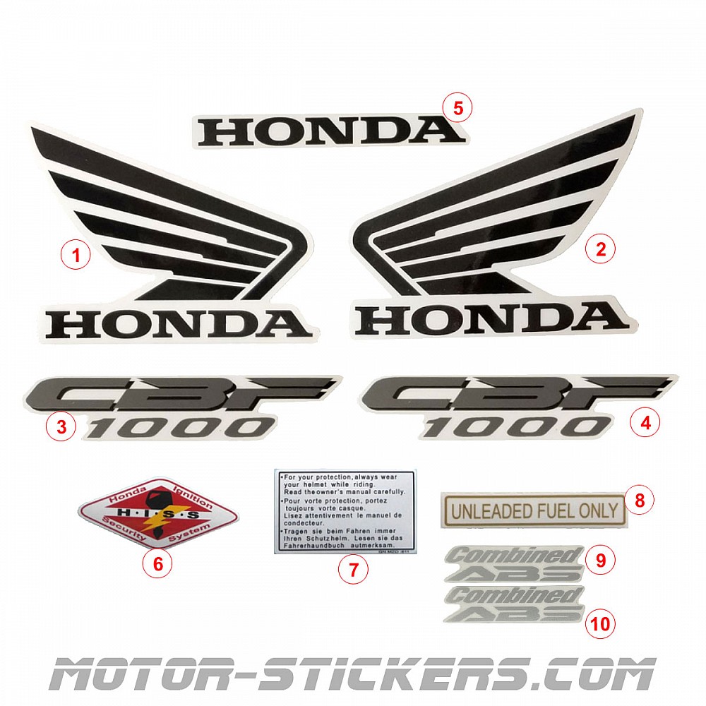 Honda CBF 1000S 2008 decals