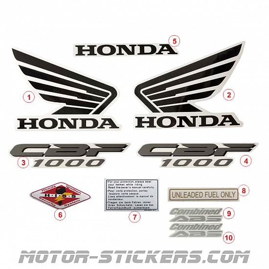 Honda CBF 1000S 2008 decals