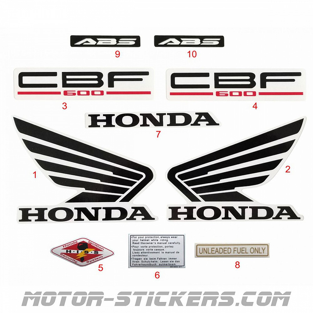 Honda CBF 600N '04-2006 decals