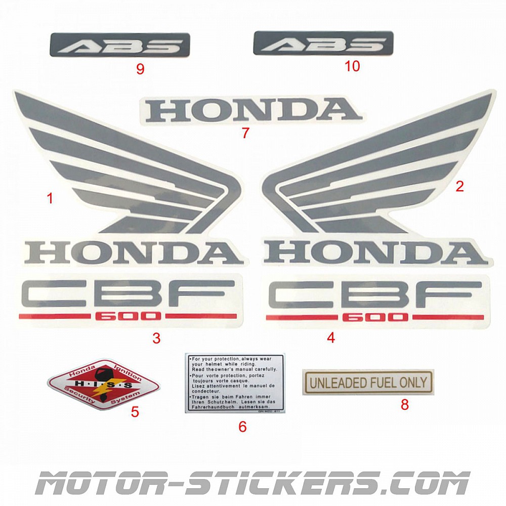Honda CBF 600N '04-2006 decals