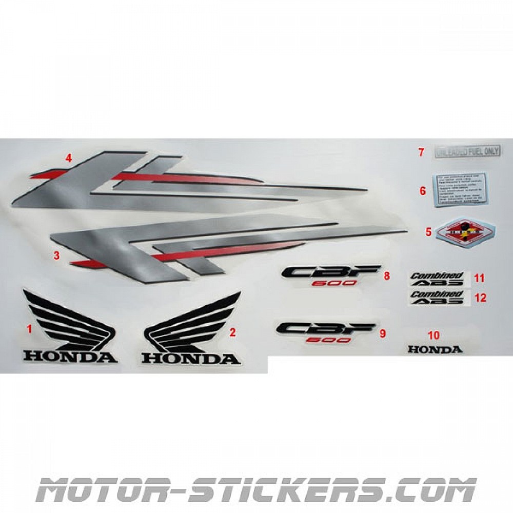 Honda CBF 600N 2011 decals