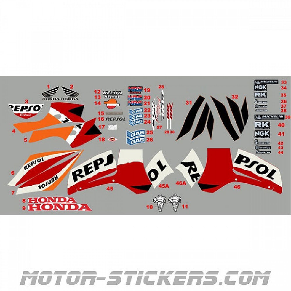 Honda CBR 1000RR Repsol '06-2007 decals