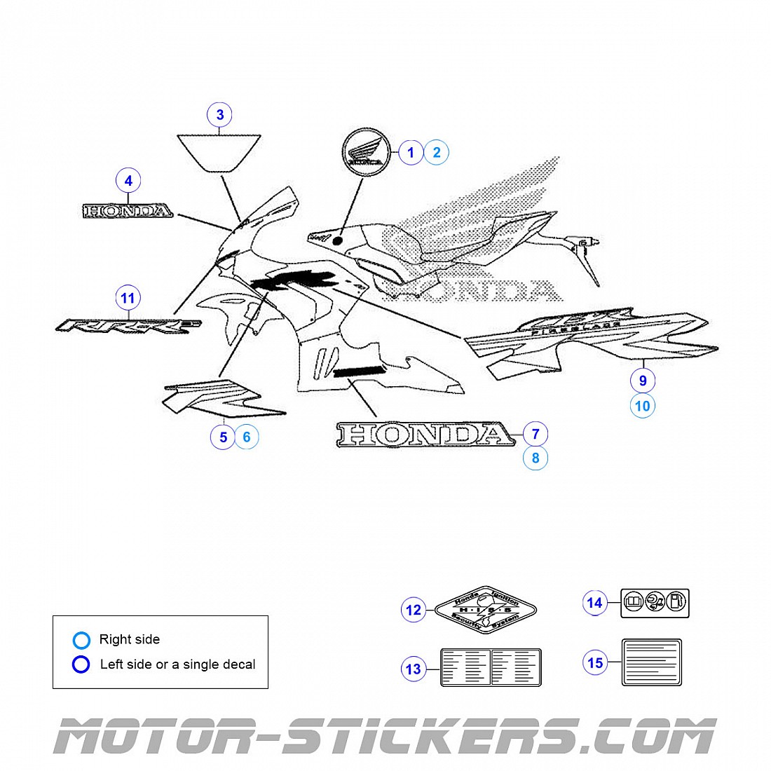 Honda CBR 1000RR Fireblade 2021 stickers
