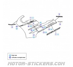 Honda CBR 1000F 1990 decals