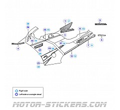 Honda CBR 1000F 1992 decals