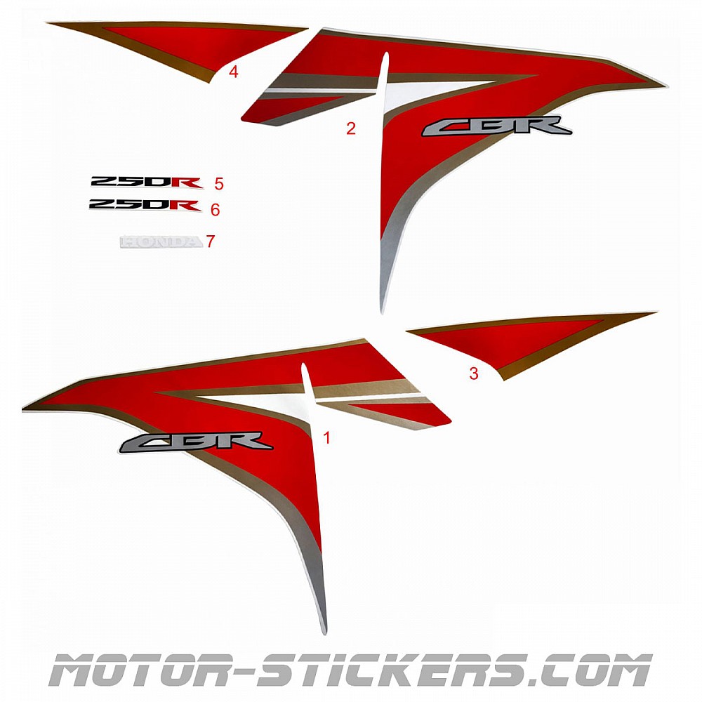 Honda CBR 250R 2011 decals