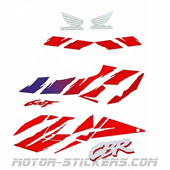 Honda CBR 600F 1993 decals
