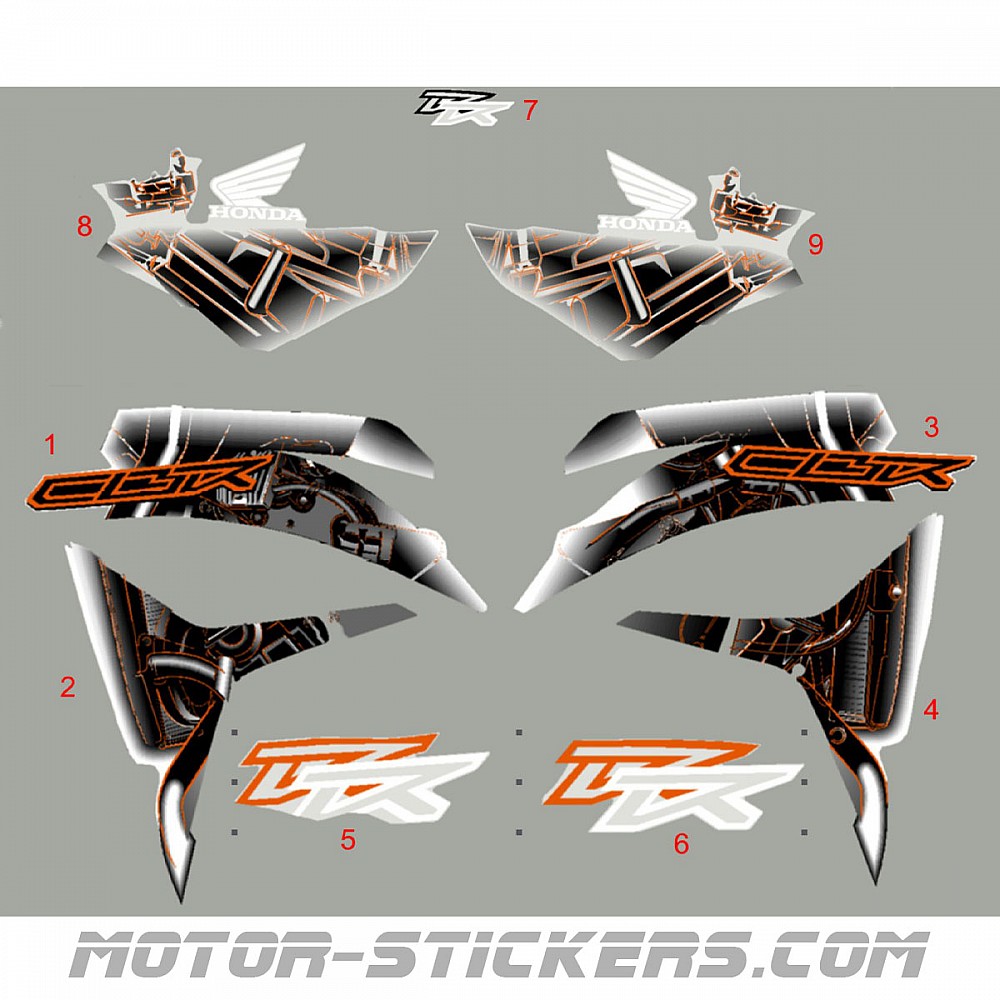 Honda CBR 600RR 2011 decals