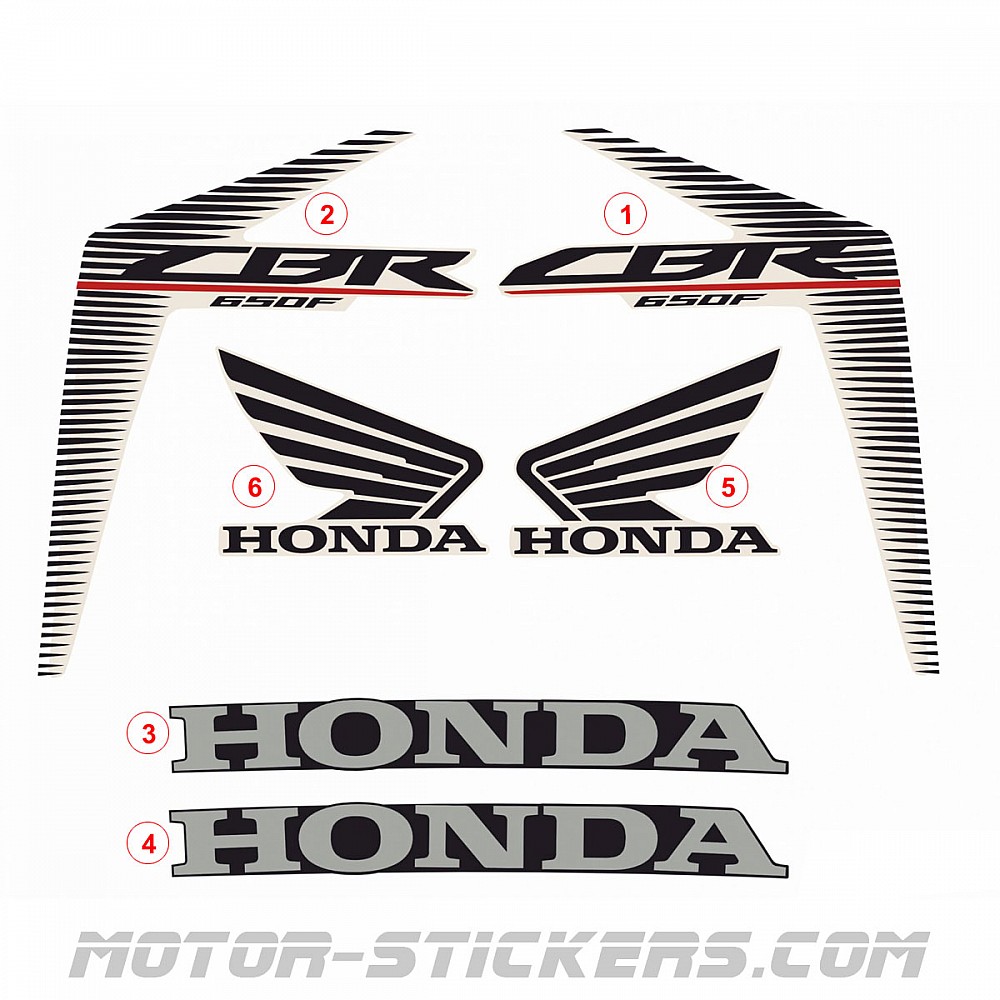 Honda CBR 650F 17-2018 decals