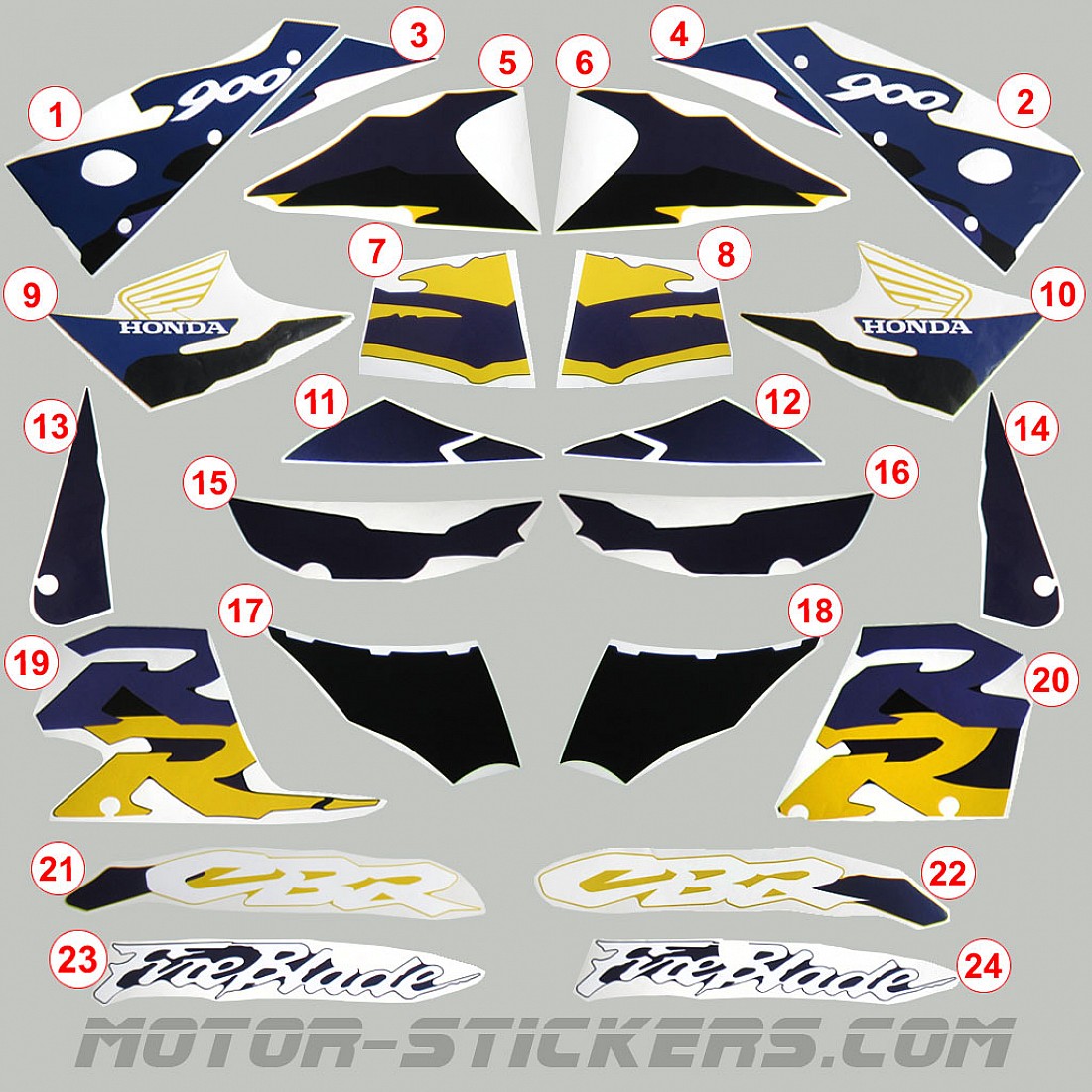 Honda CBR 900RR 1997 stickers