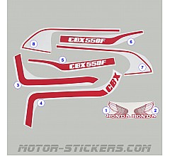 Honda CBX 550F 1982-1983 decals