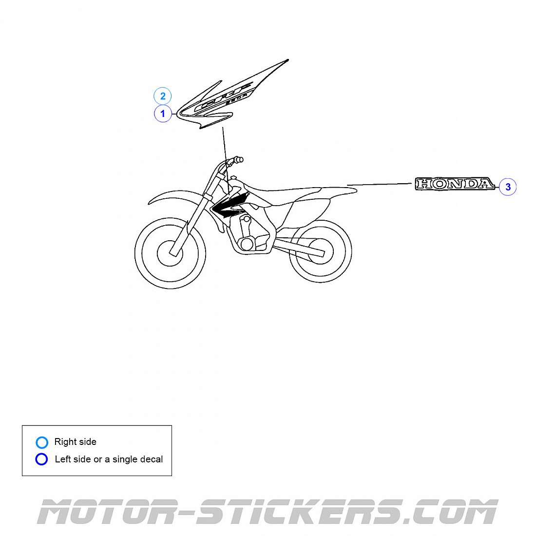 Honda CRF 250X 2006 decals