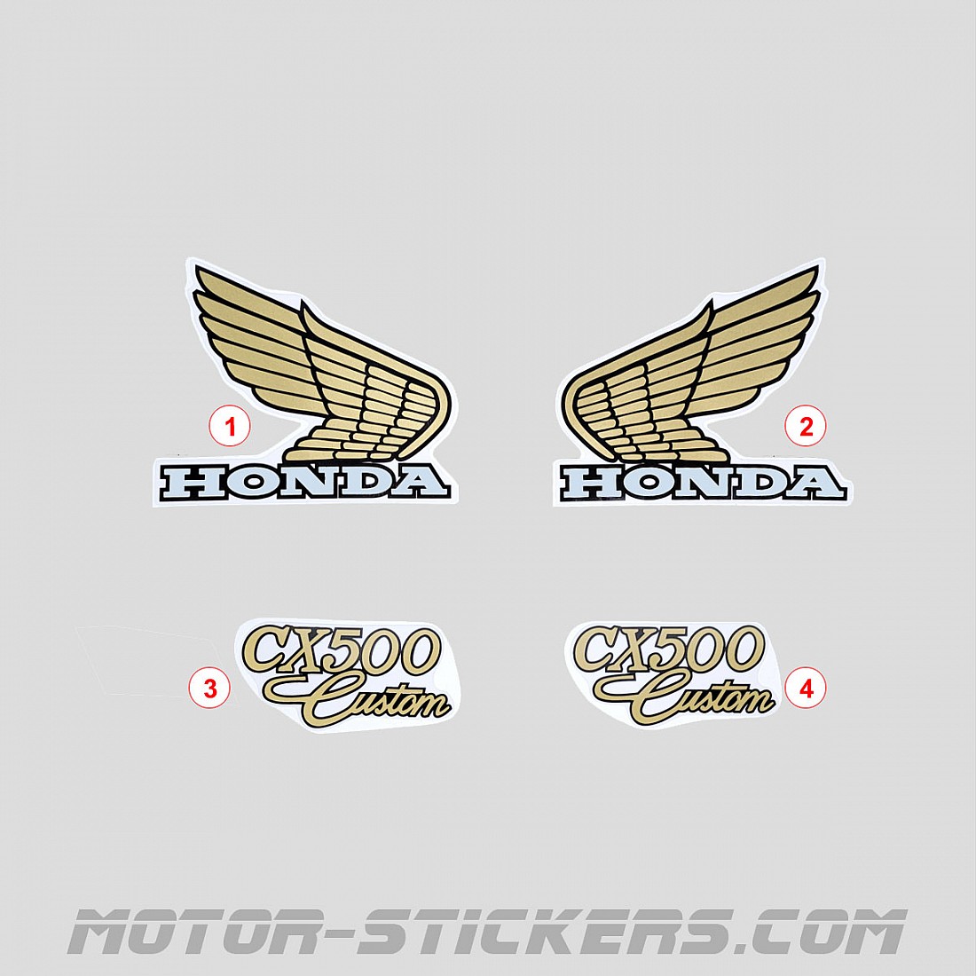 Honda CX 500 Custom '80-1981 decals