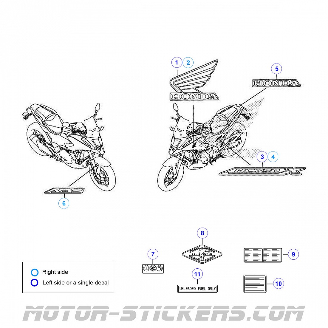 Honda NC 750X 2020 decals
