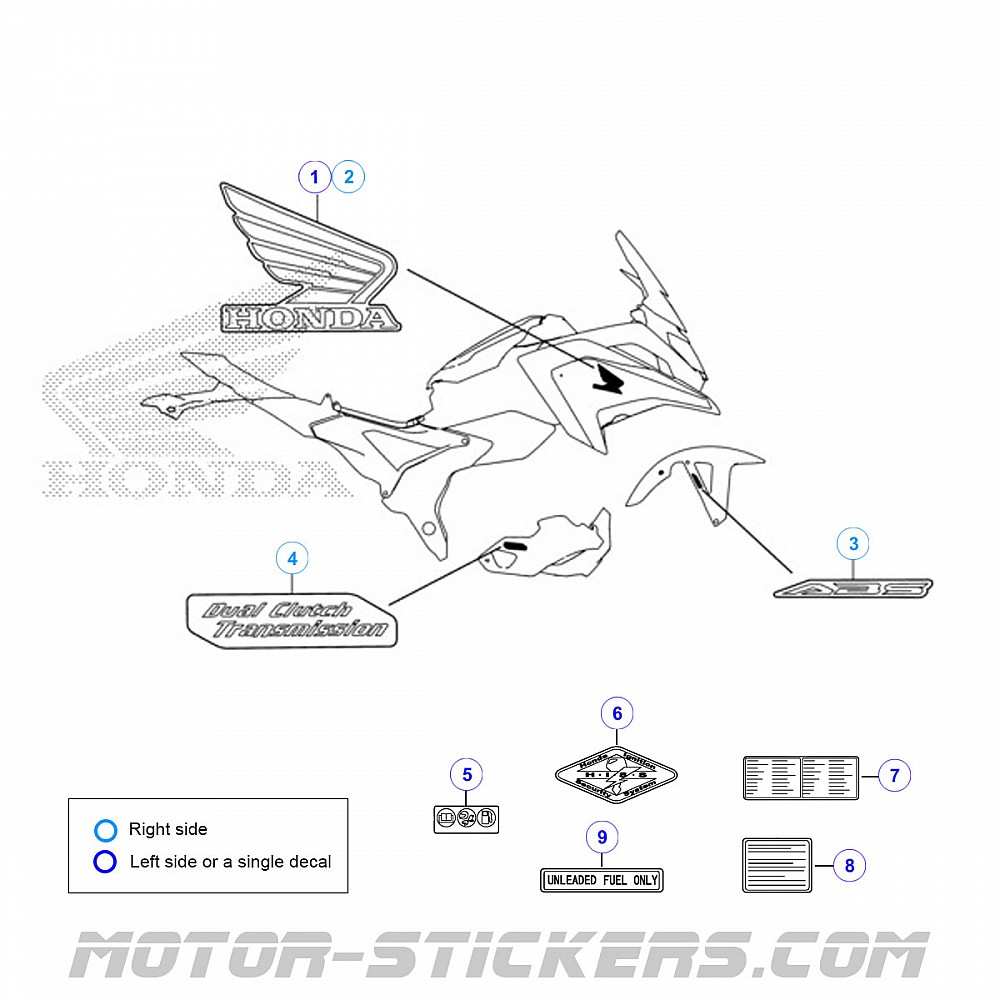 Honda NC 750X 2023 decals