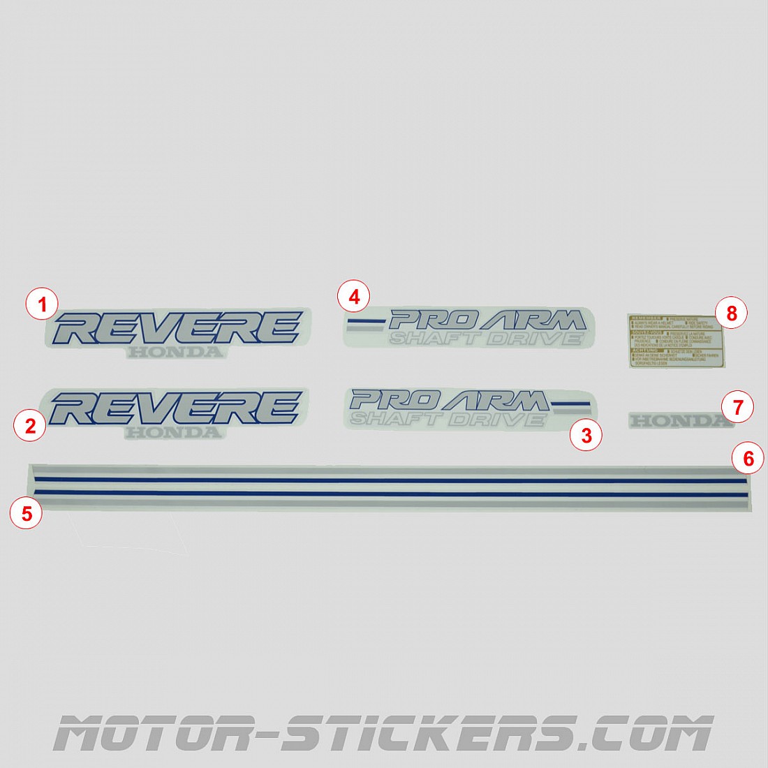 Honda NTV 600 Revere '88-1992 autocollants