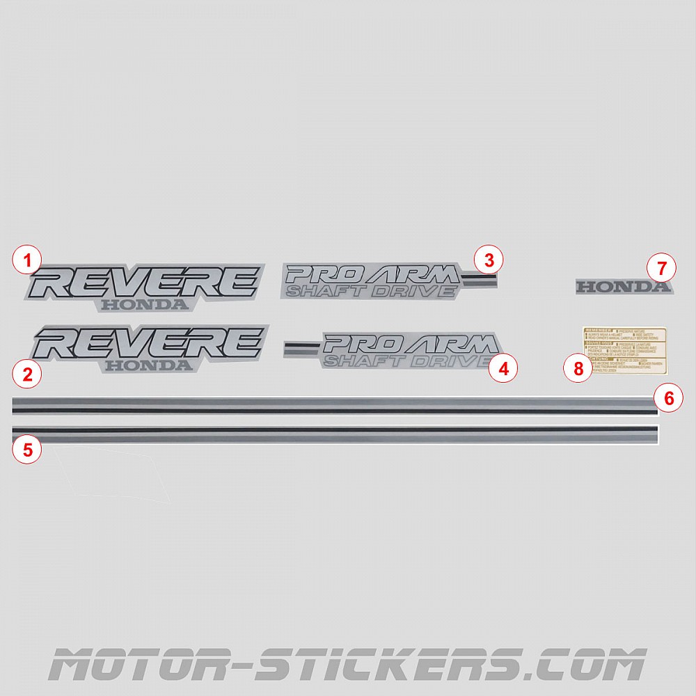 Honda NTV 600 Revere '88-1992 decals