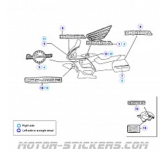 Honda ST 1100 Pan European 1996-1999 decals