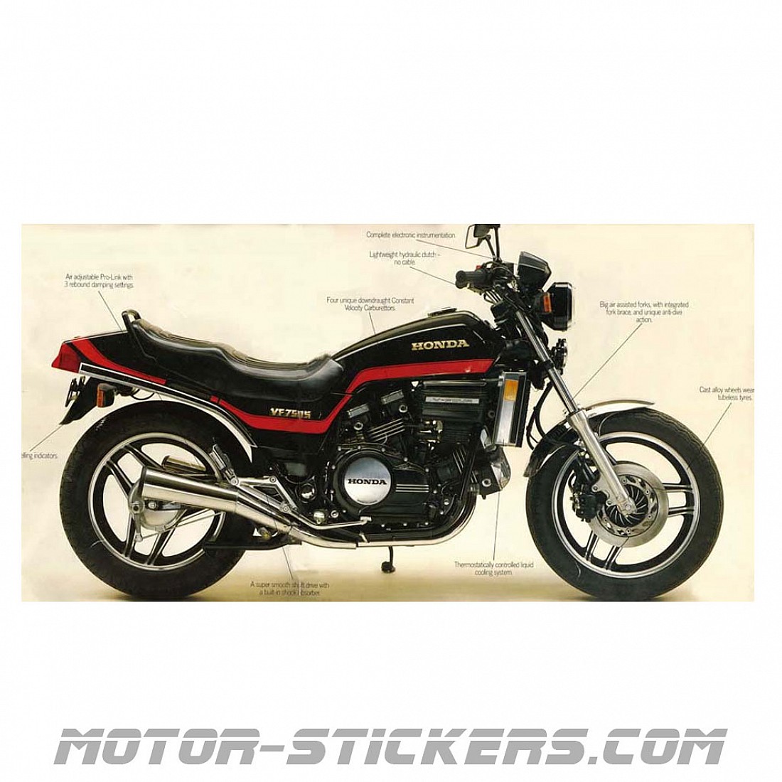 Honda VF 750S Sabre 1982-1983 decals