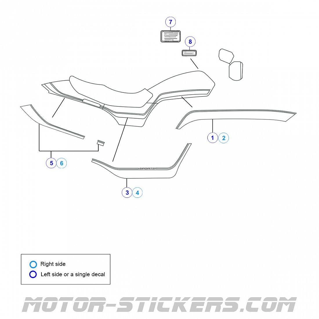 Honda VF 750S Sabre 1982-1983 decals