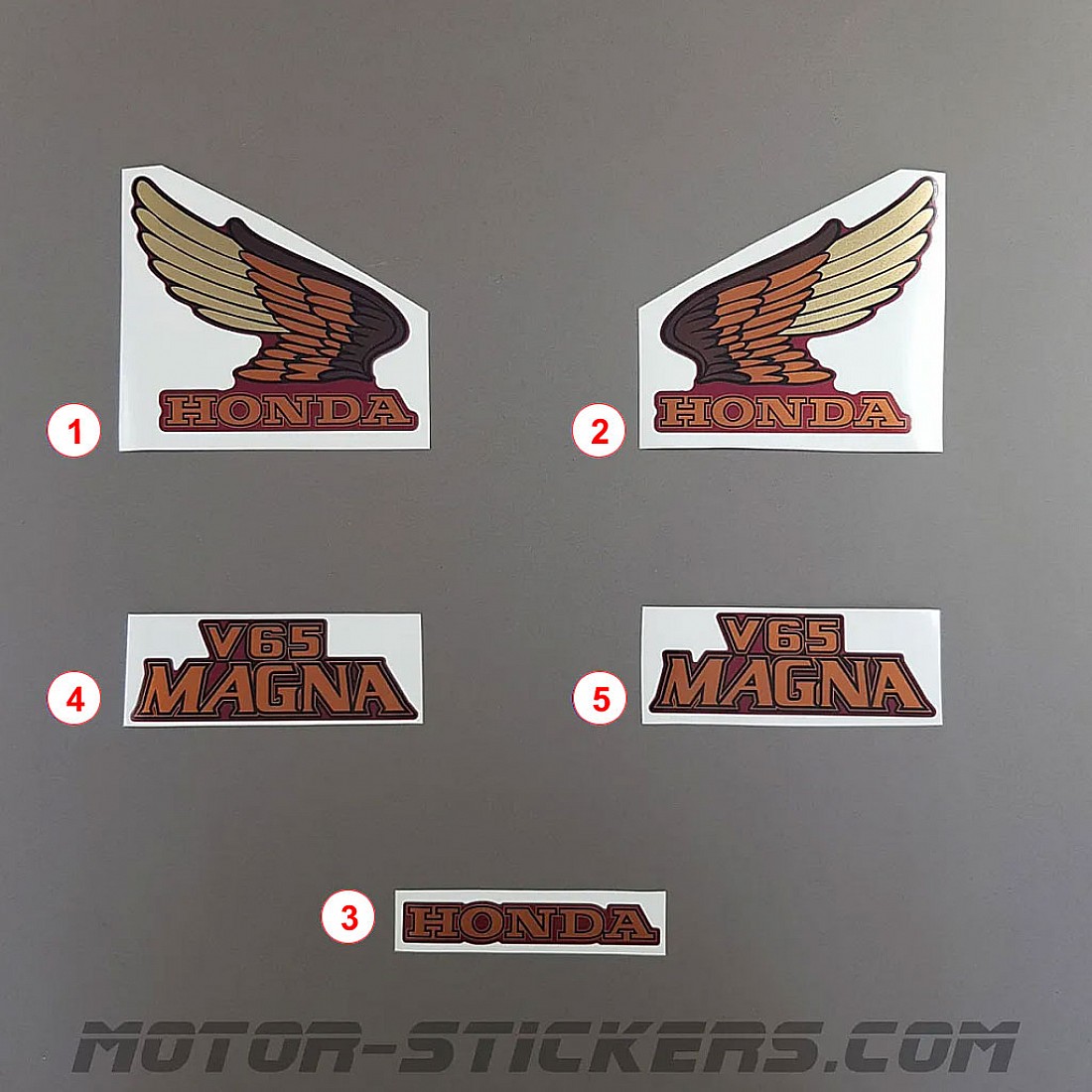 Honda VF 1100C V65 Magna 1986 pegatinas