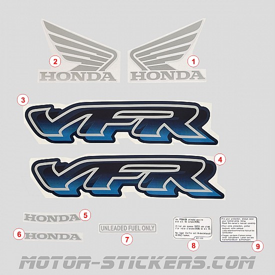 Honda VFR 750F 1994-1997 decals