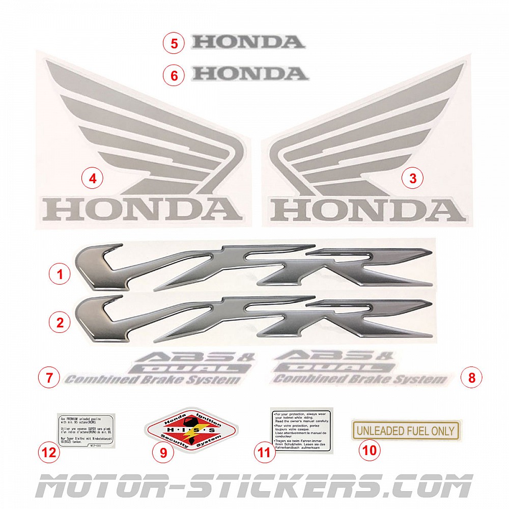 Honda VFR 800 V-TEC 2004-2005 stickers