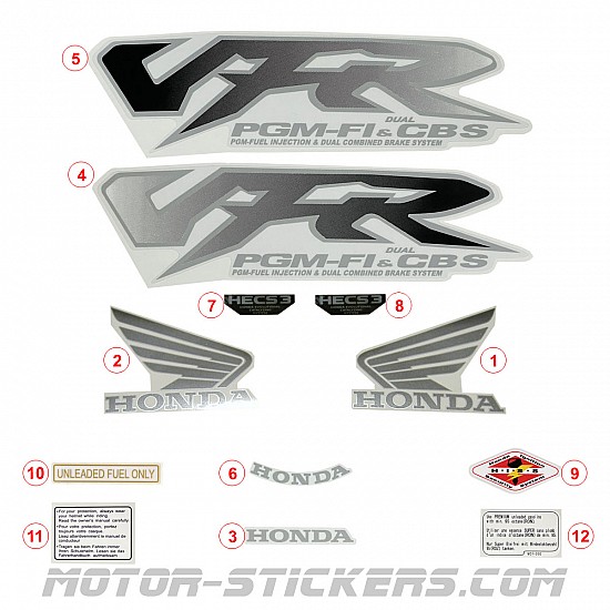 Honda VFR 800 2000 decals