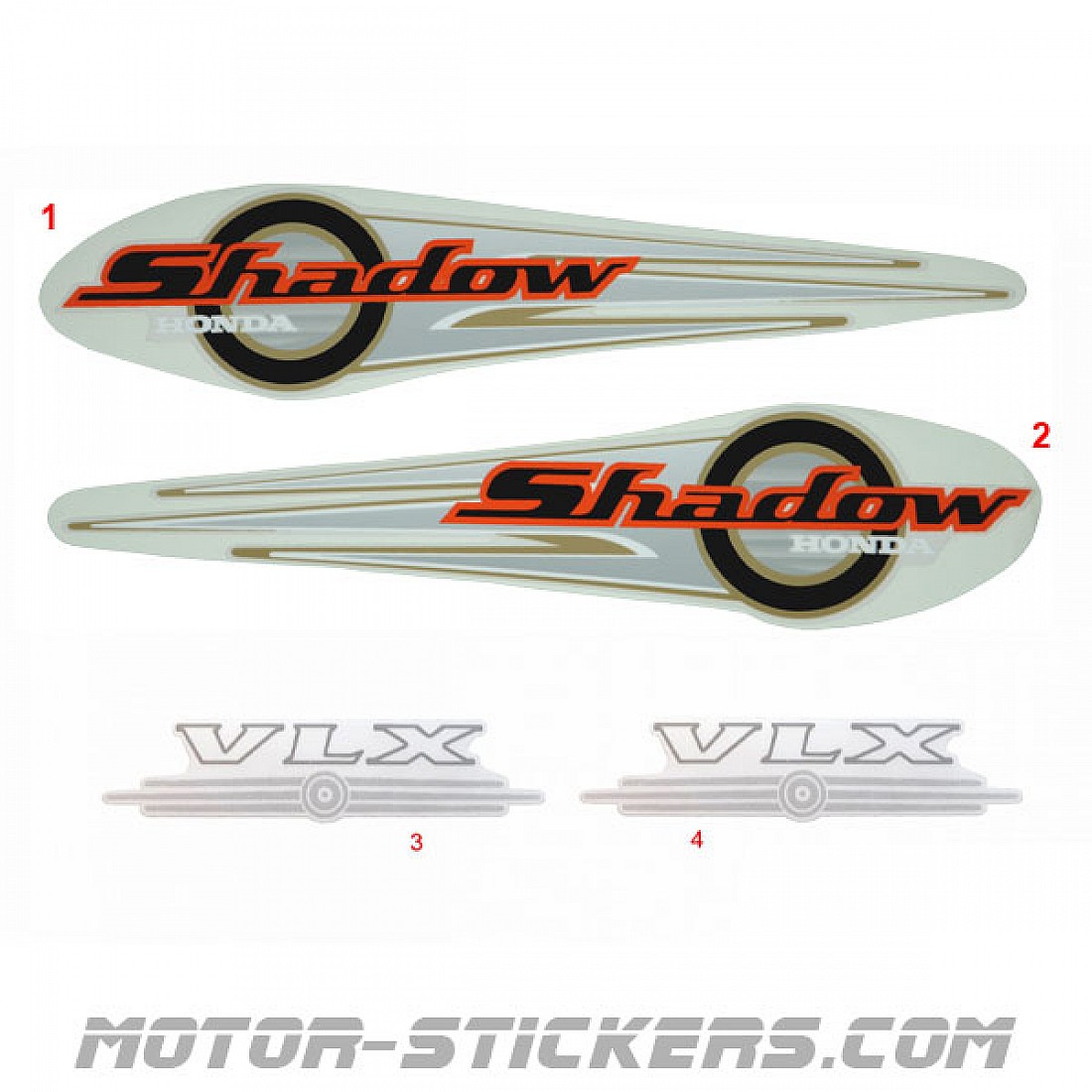 Honda VT 600 Shadow VLX '01-2003 stickers