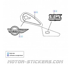 Honda VT 600 Shadow VLX 1993-1995 decals