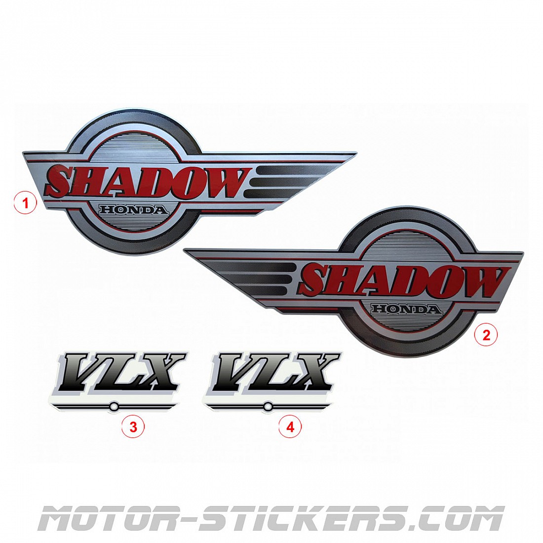 Honda VT 600 Shadow VLX 1993-1995 decals