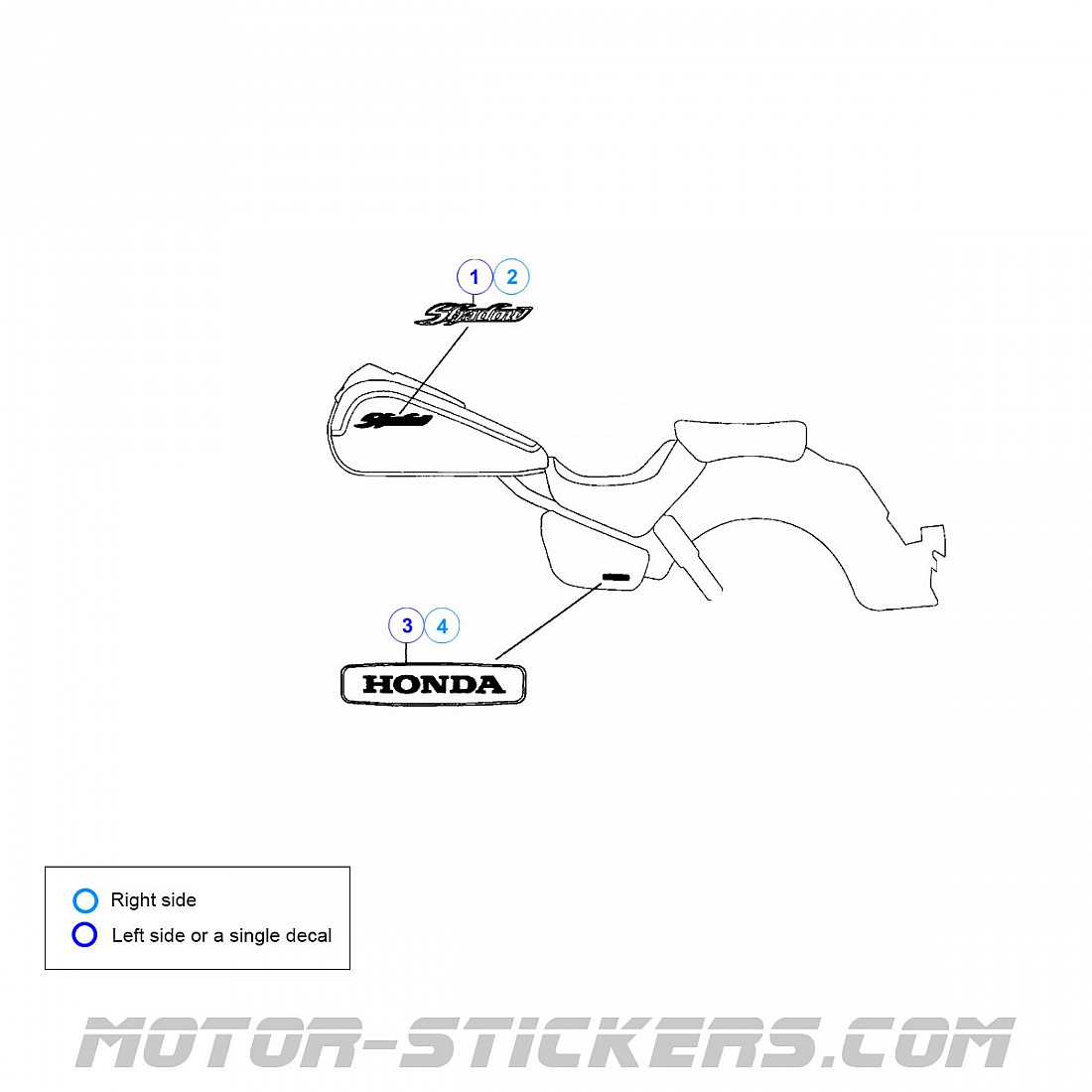 Honda VT 750 Shadow Aero 2004-2006 decals