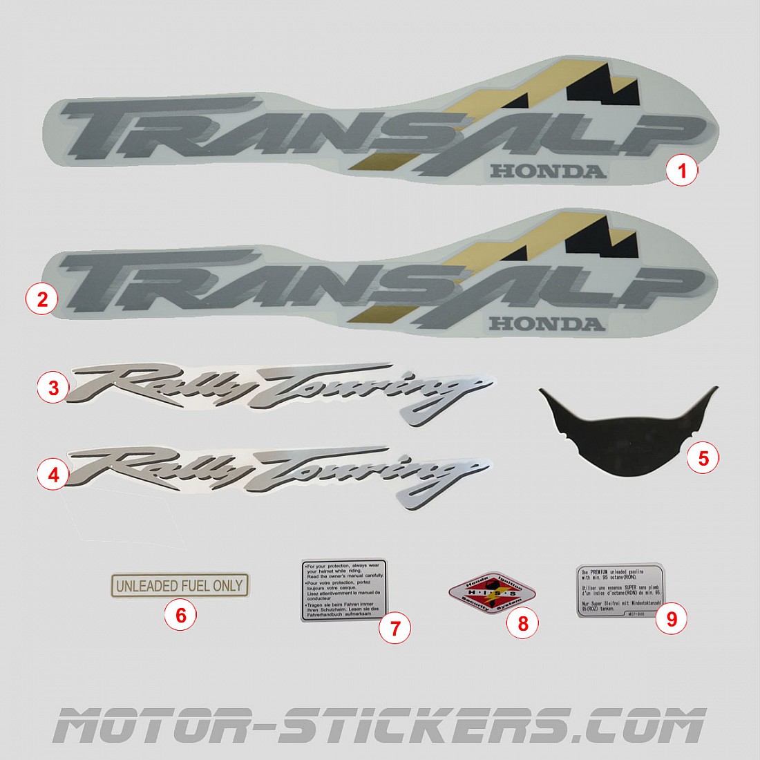 Honda XL 650V Transalp 2000 decals