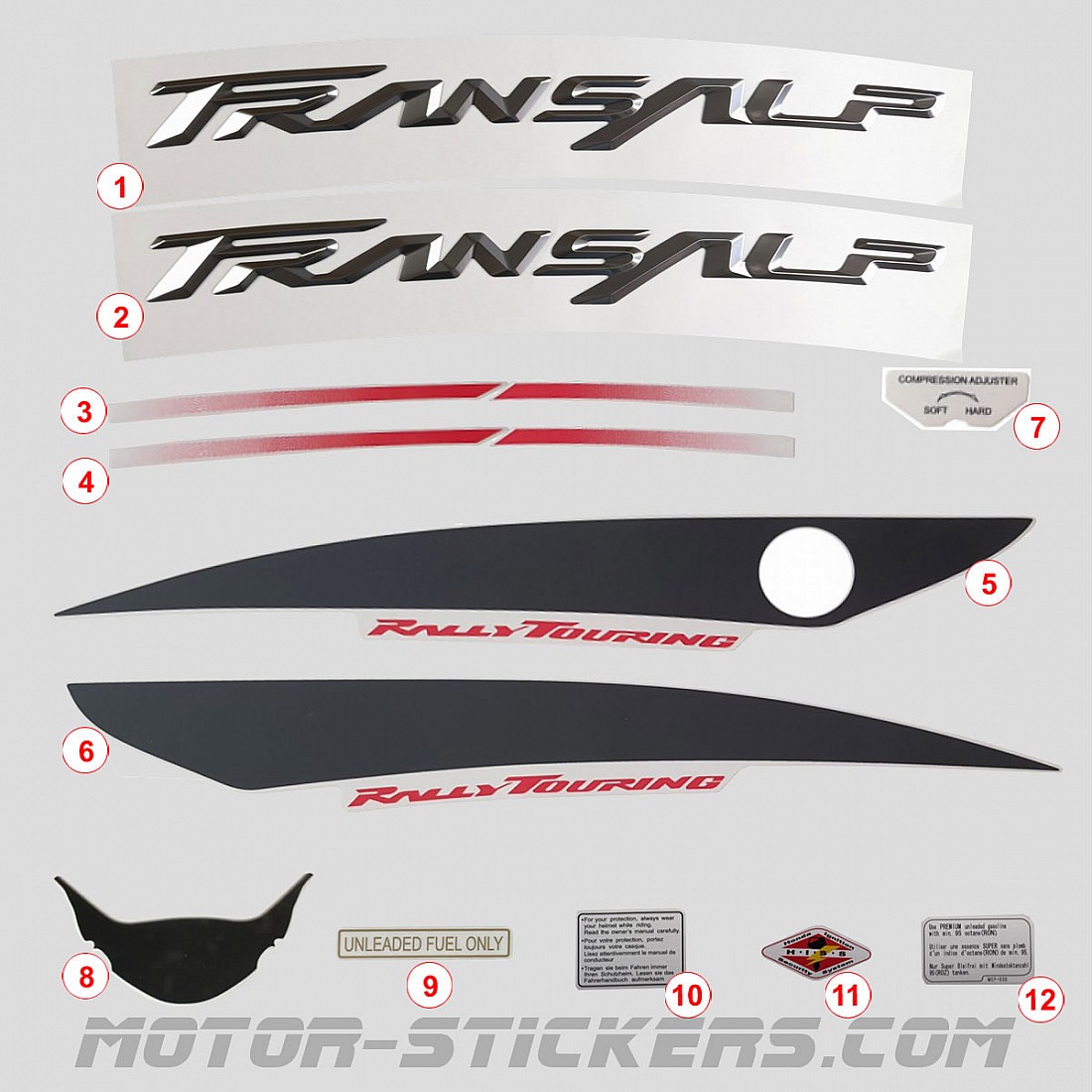 Honda XL 650V Transalp 2005-2007 decals