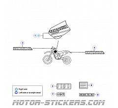 Honda XR 400R 2001 decals