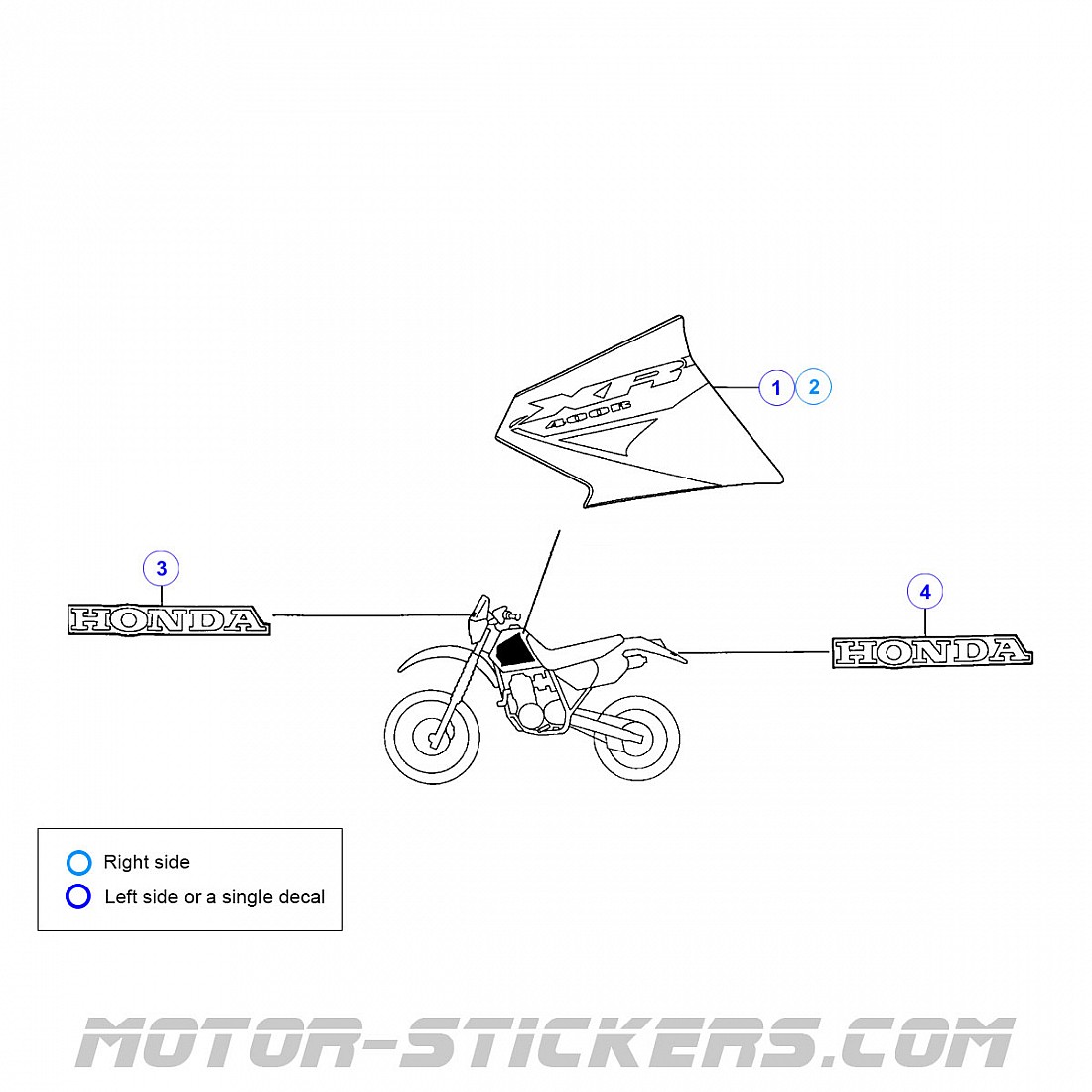 Honda XR 400R 2003 decals