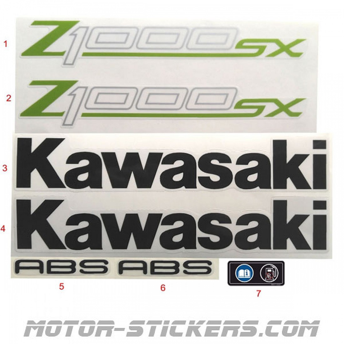 Kawasaki Z1000 SX '11-2013 Aufkleber