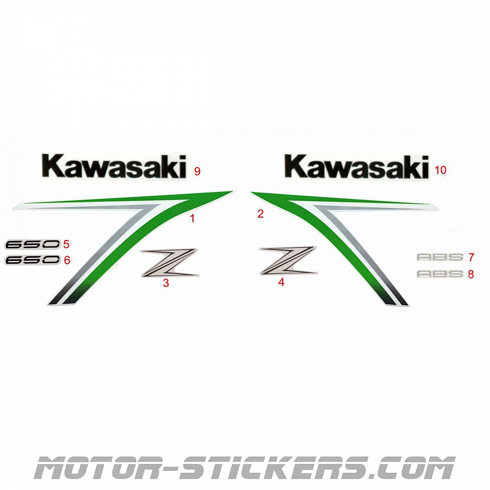 Kawasaki Z650 '17-2018 decals