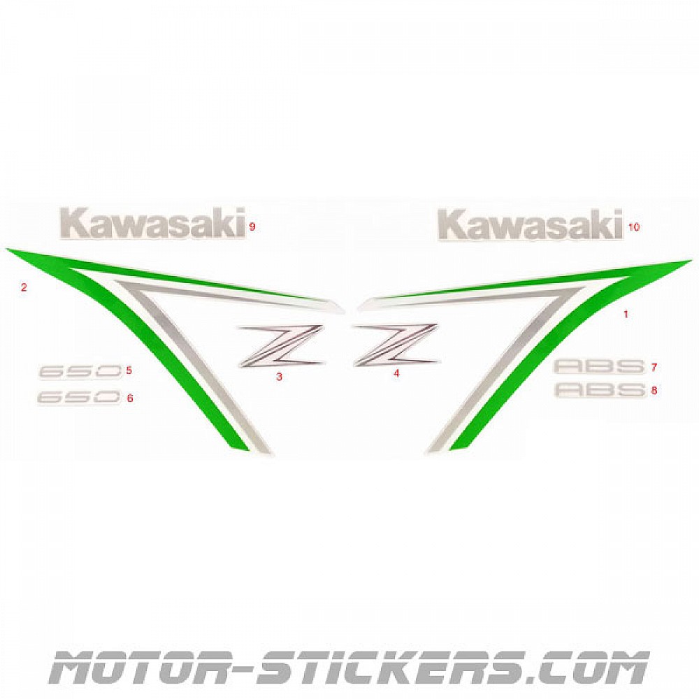 Kawasaki Z650 '17-2018 autocollants | Autocollants moto de qualité