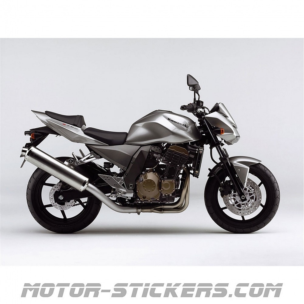 Kawasaki Z750 2006 autocollants
