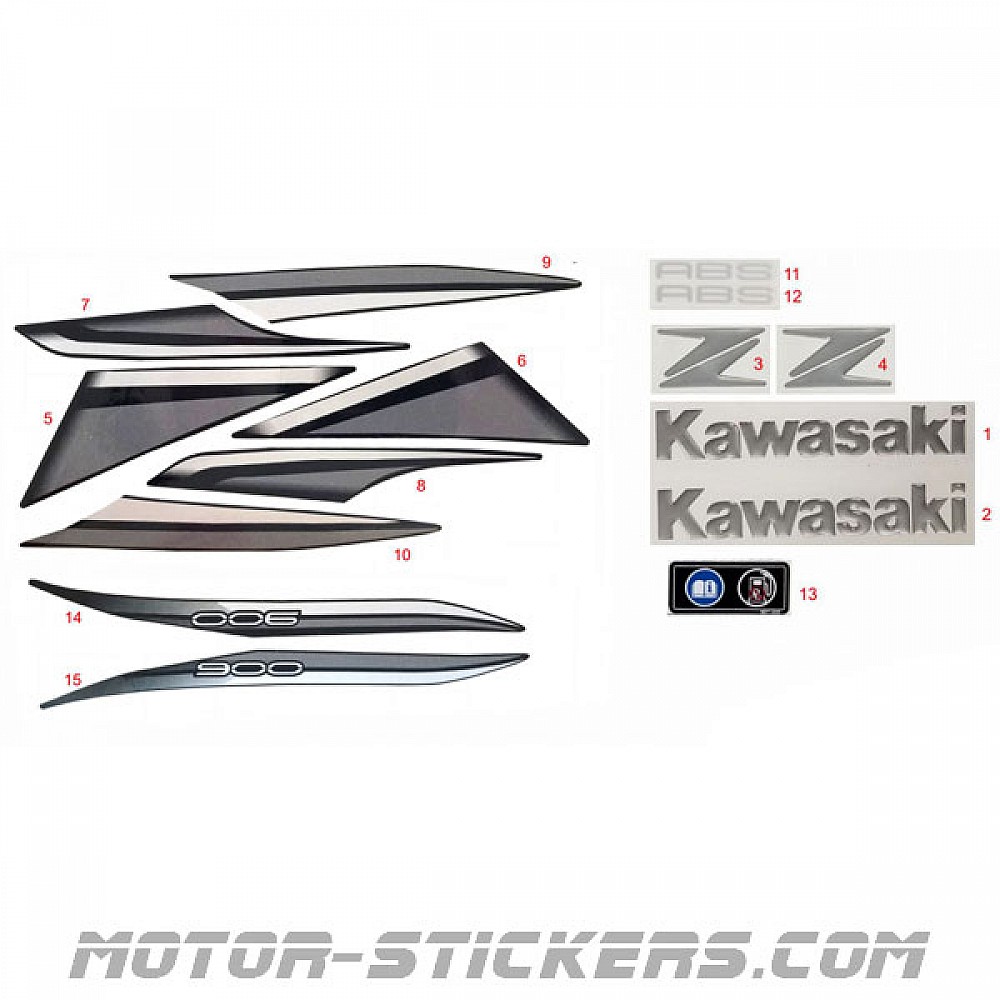 Kawasaki Z900 '17-2019 decals