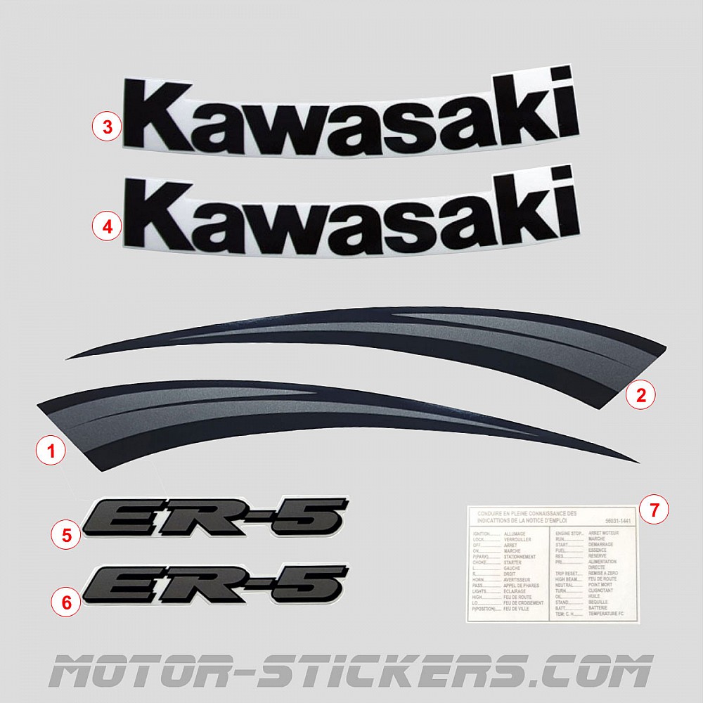 Kawasaki ER-5 2003-2004 decals