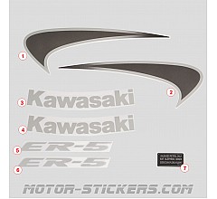 Kawasaki ER-5 '05-2006 decals