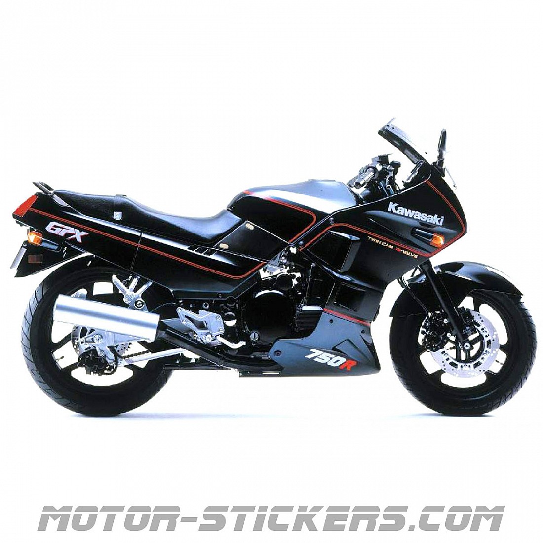 Kawasaki GPX 750R 1987 decals