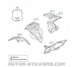 Kawasaki KLE 300 Versys-X 2019 pegatinas