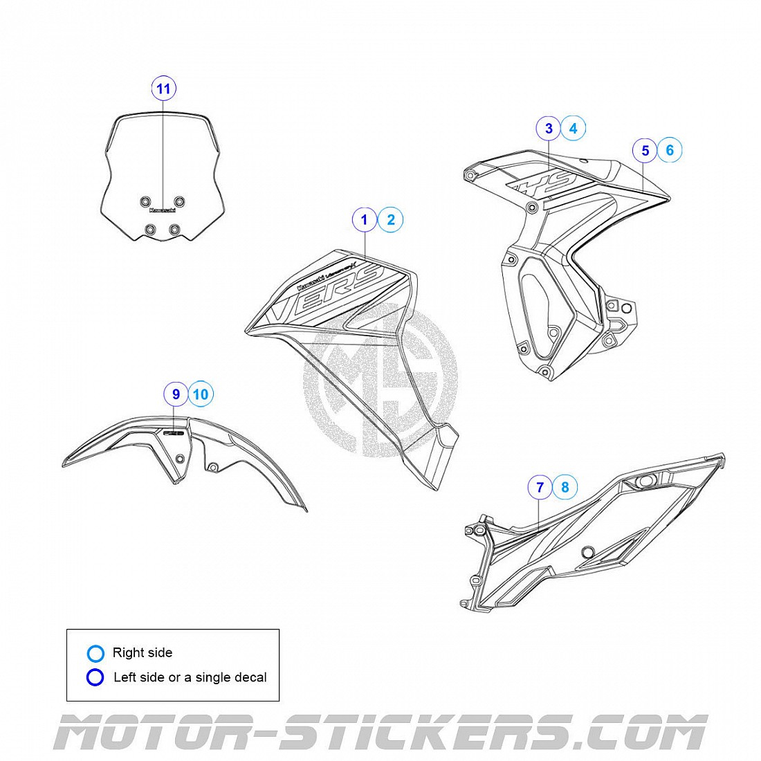 Kawasaki KLE 300 Versys-X 2020 decals