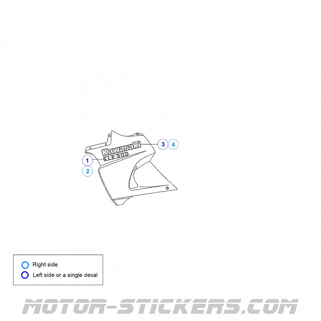 Kawasaki KLE 500 2005 decals
