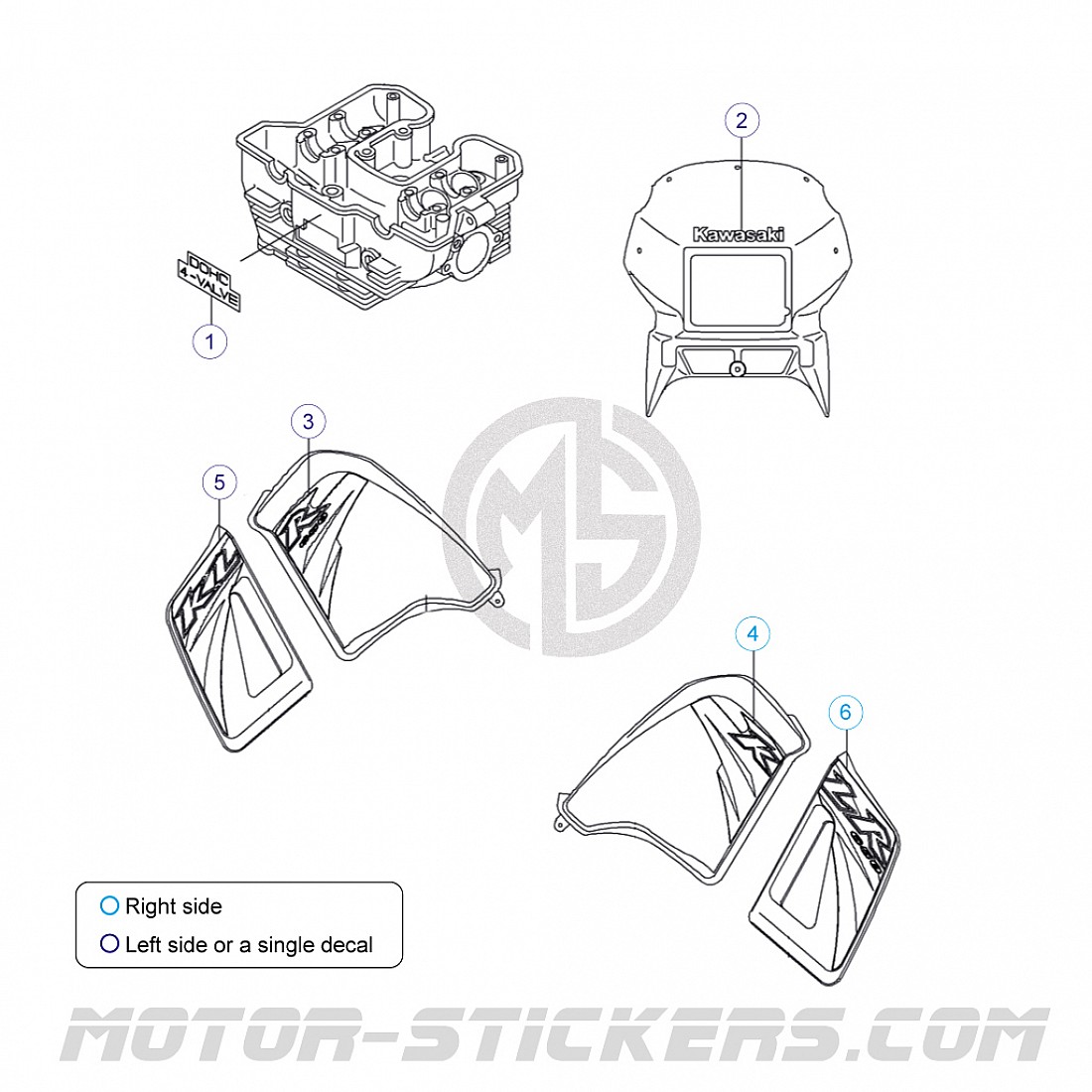Kawasaki KLR 650 2007 decals