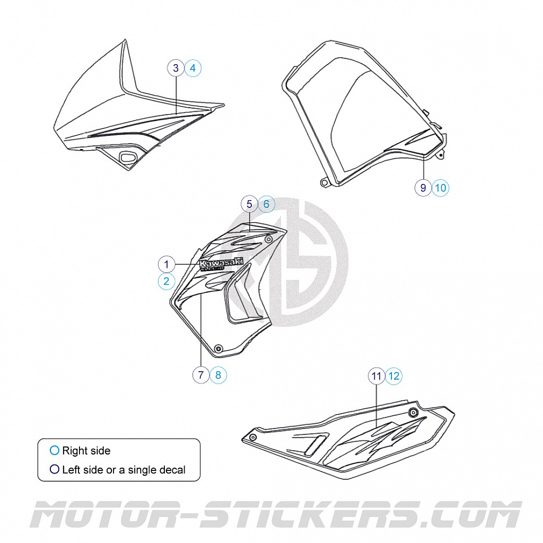 Kawasaki KLR 650 2008 decals